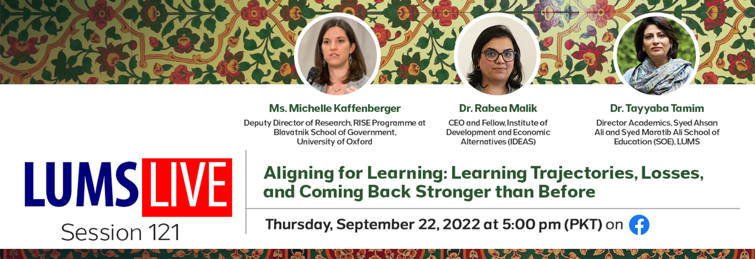 LUMS Live Session 121: Aligning for Learning: Learning Trajectories ...